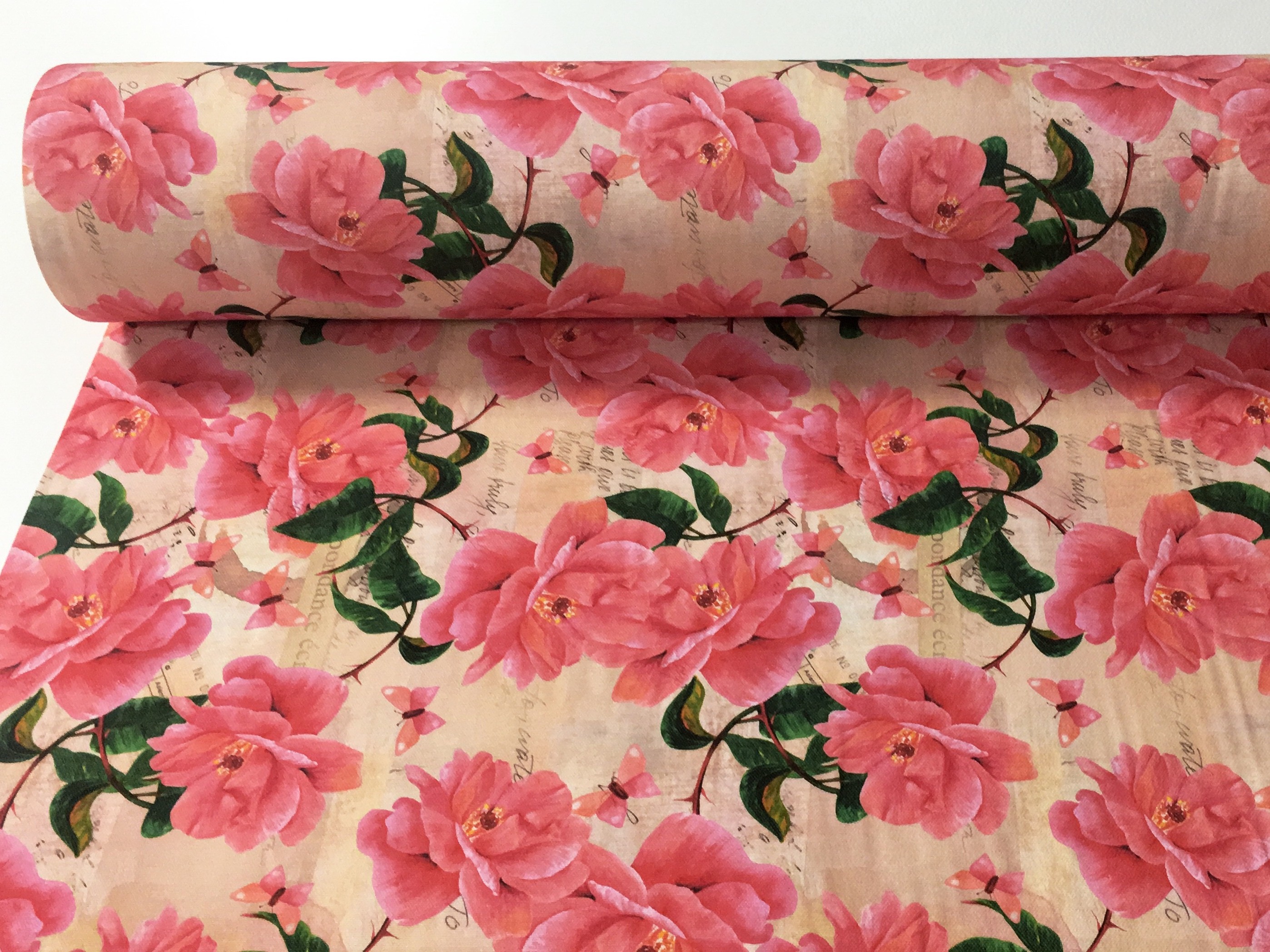 DIGITAL PINK ROSE - Telas Con Alma